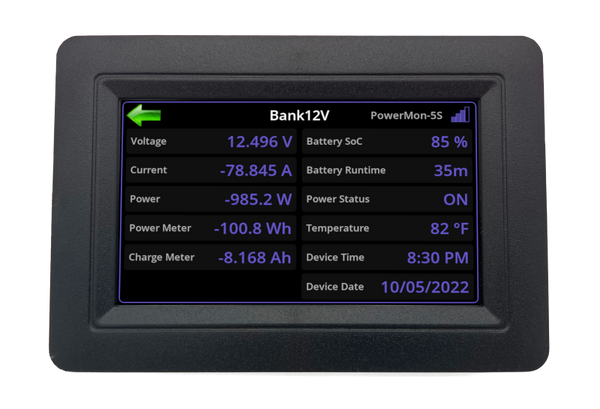 PowerMon-D4 - 4.3" Bluetooth Color Touchscreen Display